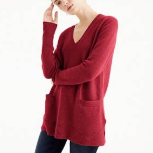 J. Crew | Sweaters | J Crew V Neck Front Pocket Tunic Sweater | Poshmark